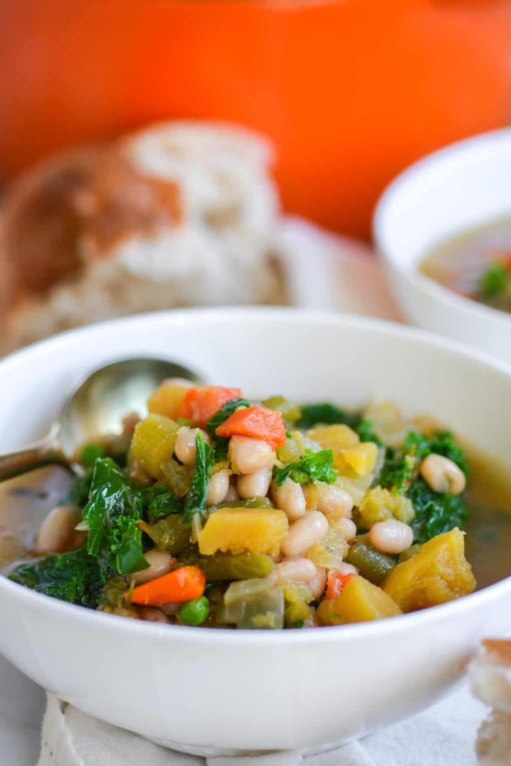 Vegan Acorn Squash and White Bean Stew - Earthly Provisions