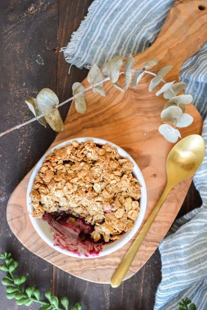 Single Serving Blueberry Crisp - Earthly Provisions
