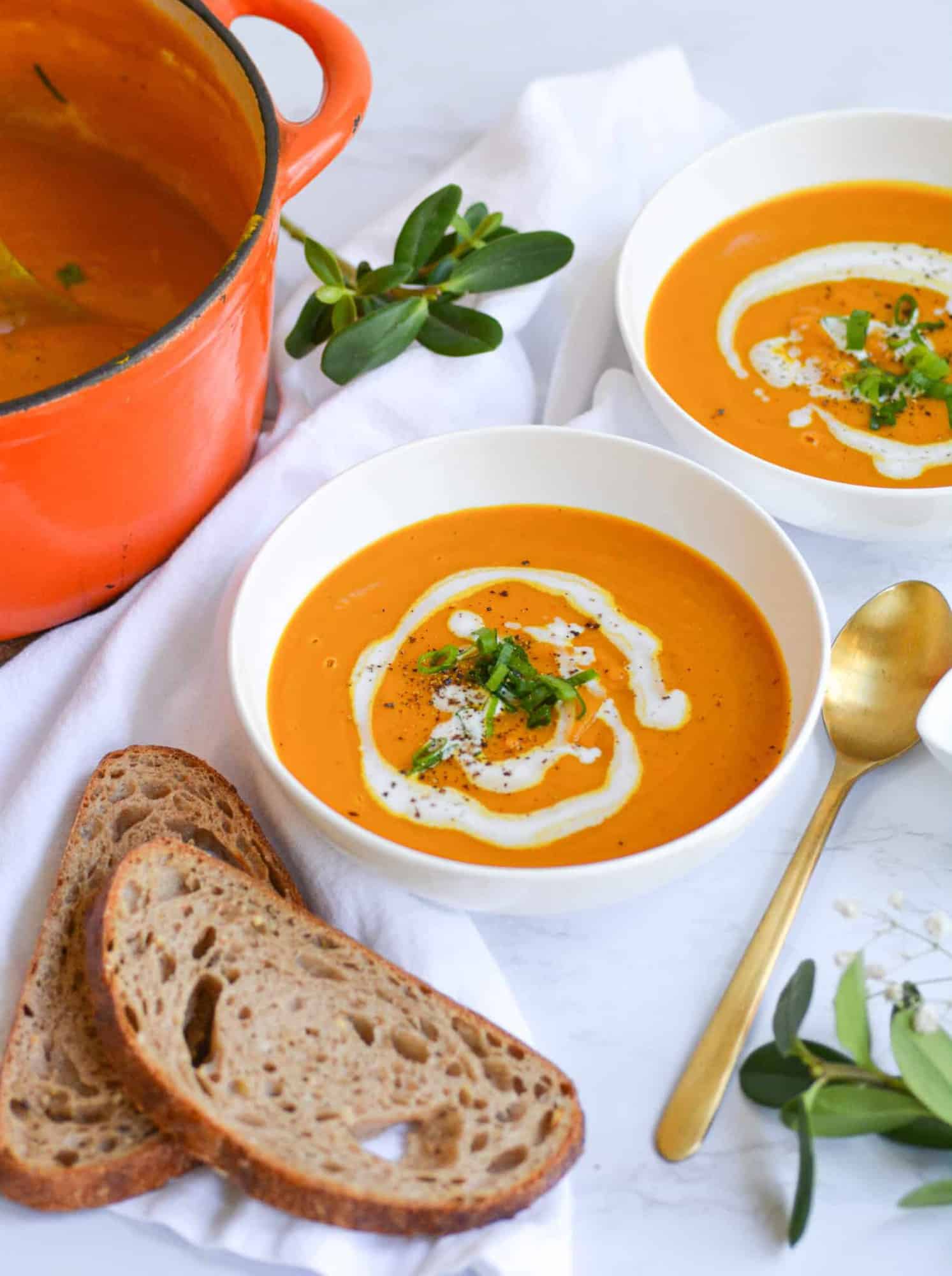 Red Curry Winter Squash Bisque - Earthly Provisions