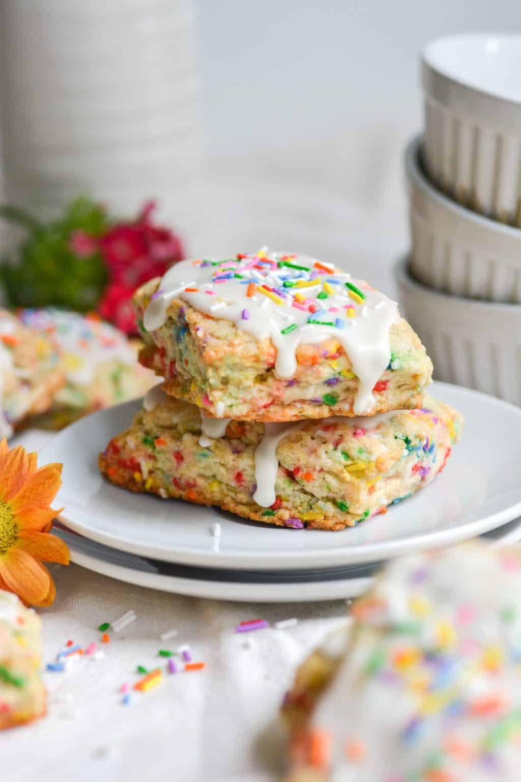 Birthday Cake Scones (Vegan)- Earthly Provisions