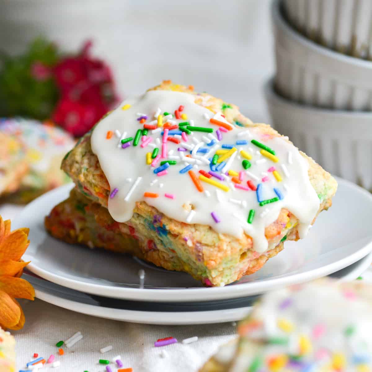 Birthday Cake Scones (Vegan)- Earthly Provisions