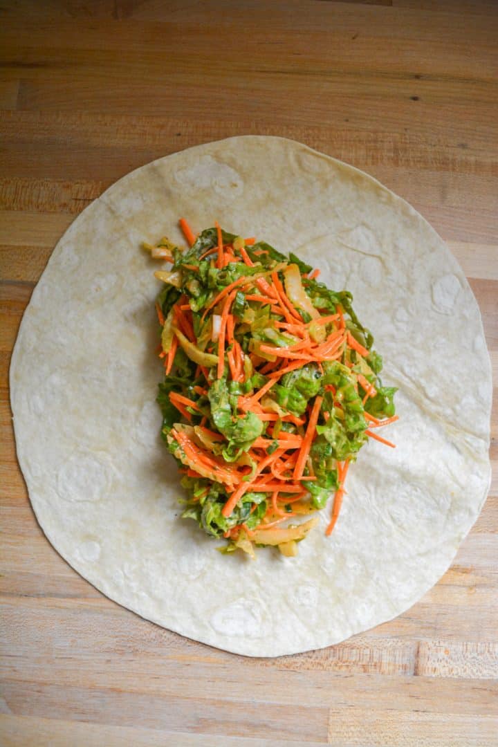 Vegan Buffalo Chicken Wrap with Herbed Tahini Ranch - Earthly Provisions