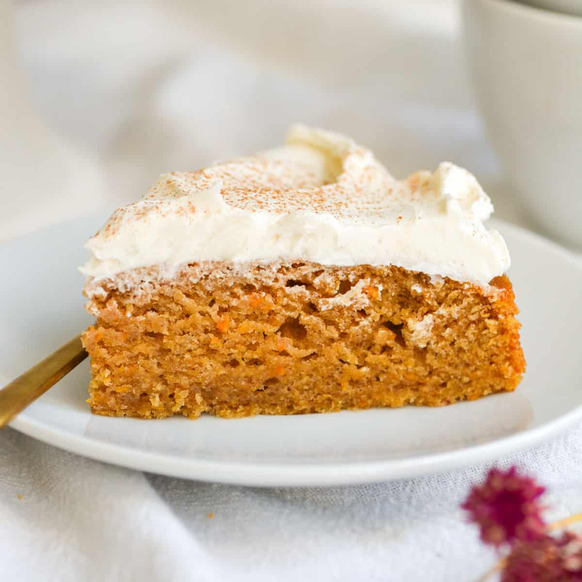 Easy Vegan Maple Sweet Potato Cake - Earthly Provisions