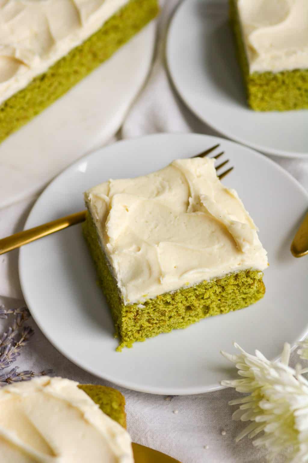 Easy Vegan Matcha Cake - Earthly Provisions