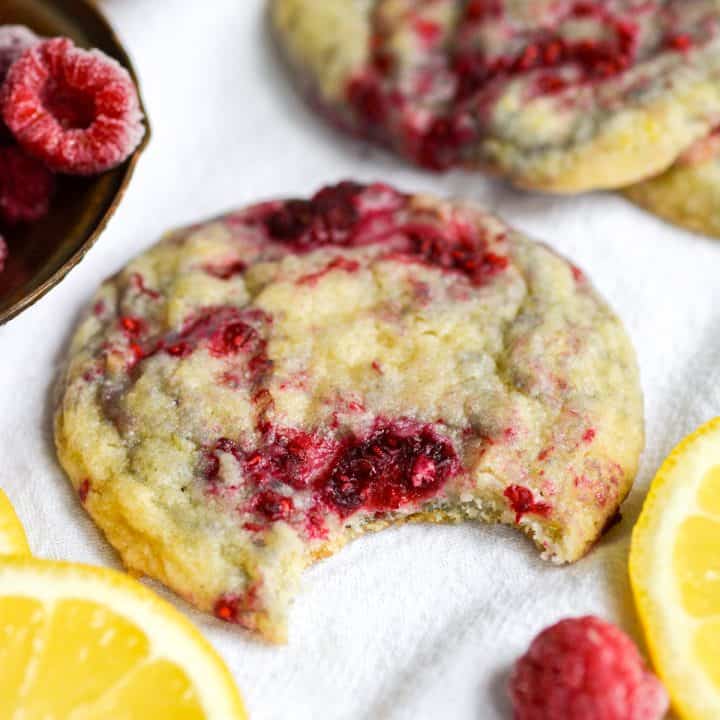 Lemon Raspberry Cookies (Vegan!) - Earthly Provisions