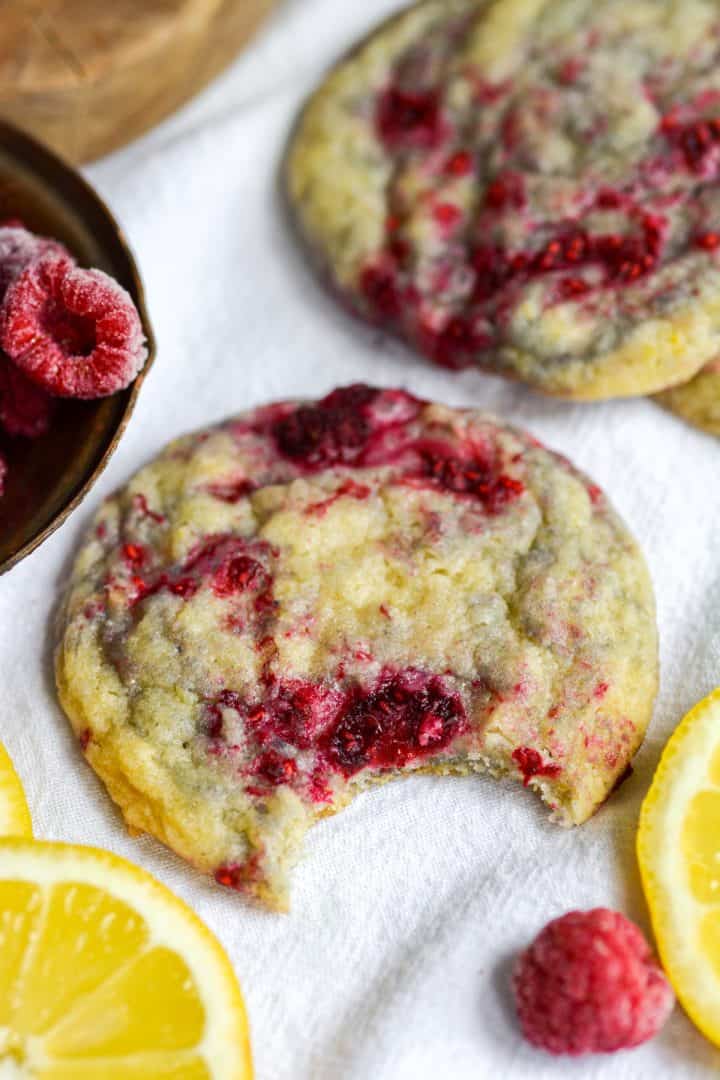 Lemon Raspberry Cookies (Vegan!) - Earthly Provisions