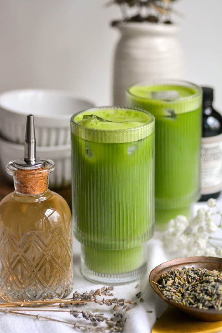 Iced Lavender Matcha Latte - Earthly Provisions