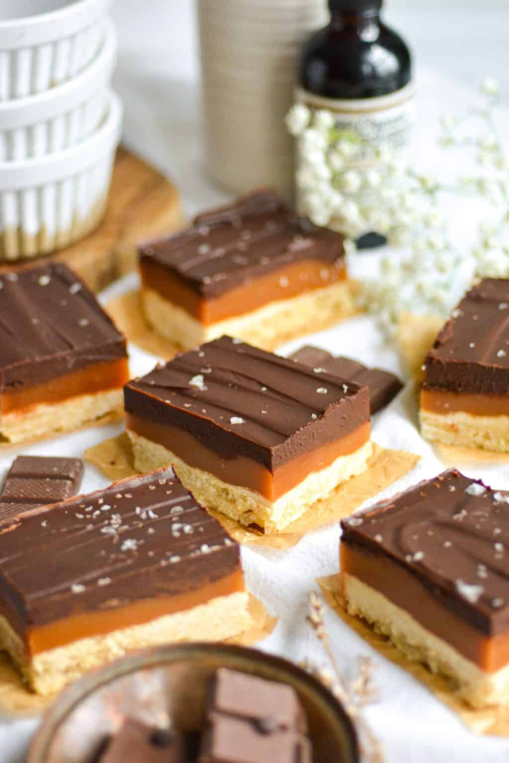Vegan Millionaires Shortbread (Caramel Slice!) - Earthly Provisions