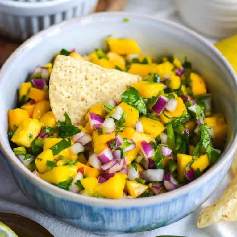 Mango Pico de Gallo (quick & easy!) - Earthly Provisions