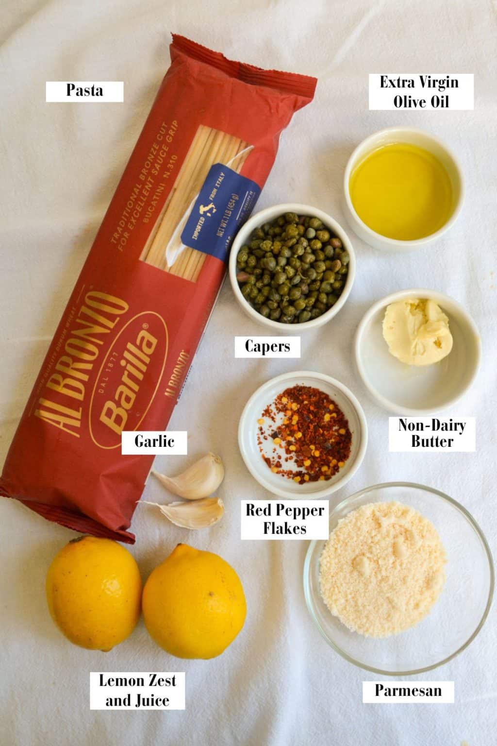 Lemon Caper Pasta (vegan!) - Earthly Provisions